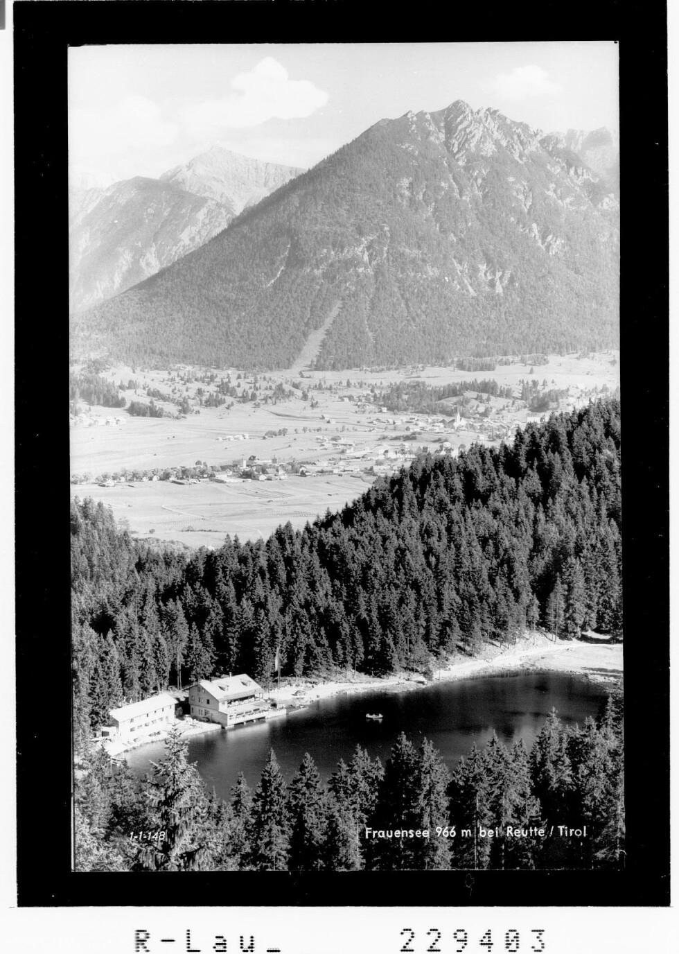 Frauensee 966 m mit Reutte / Tirol auf volare, dem Vorarlberger ...
